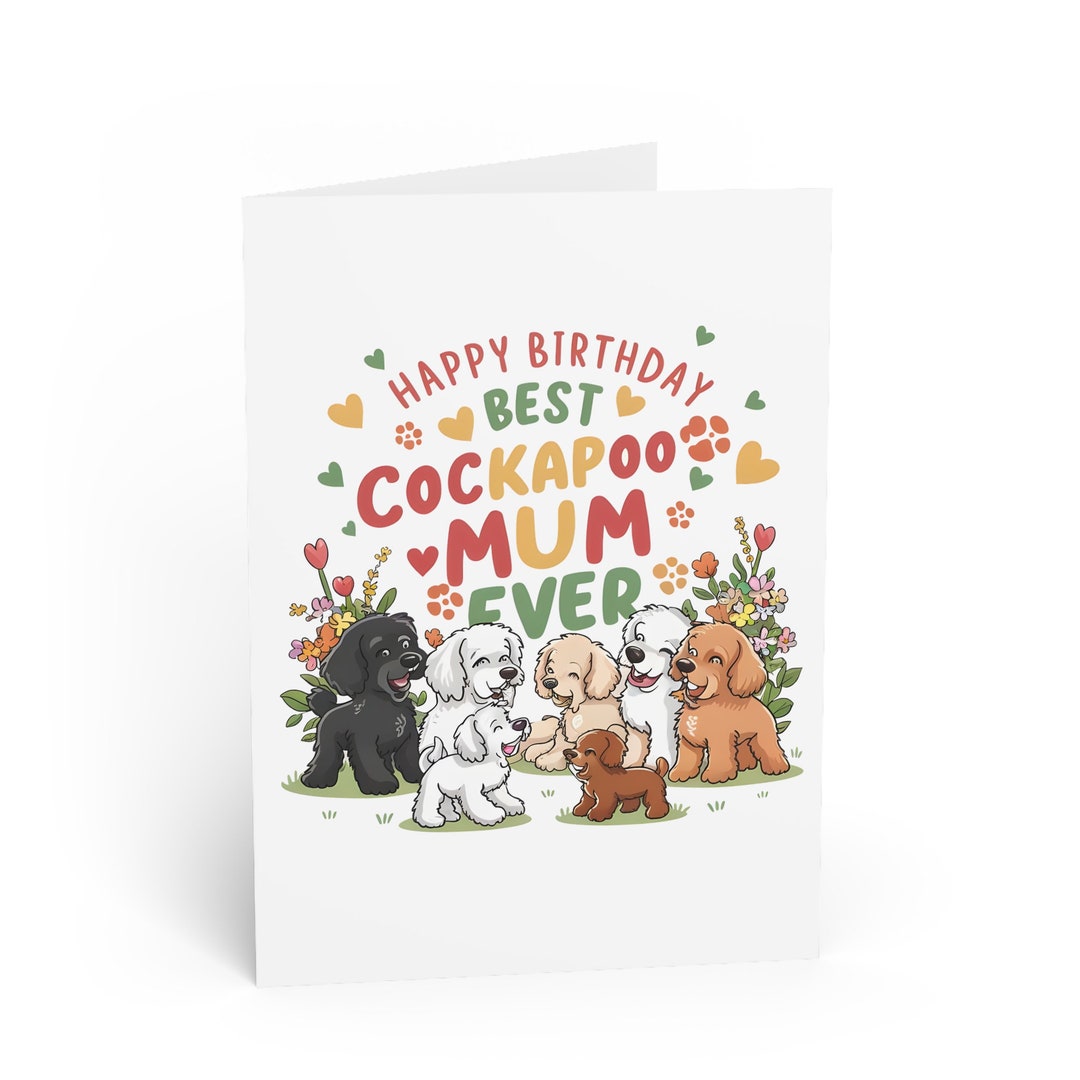 Cockapoo Birthday Card, Gift for Cockapoo Lovers, Funny Cockapoo Dog ...