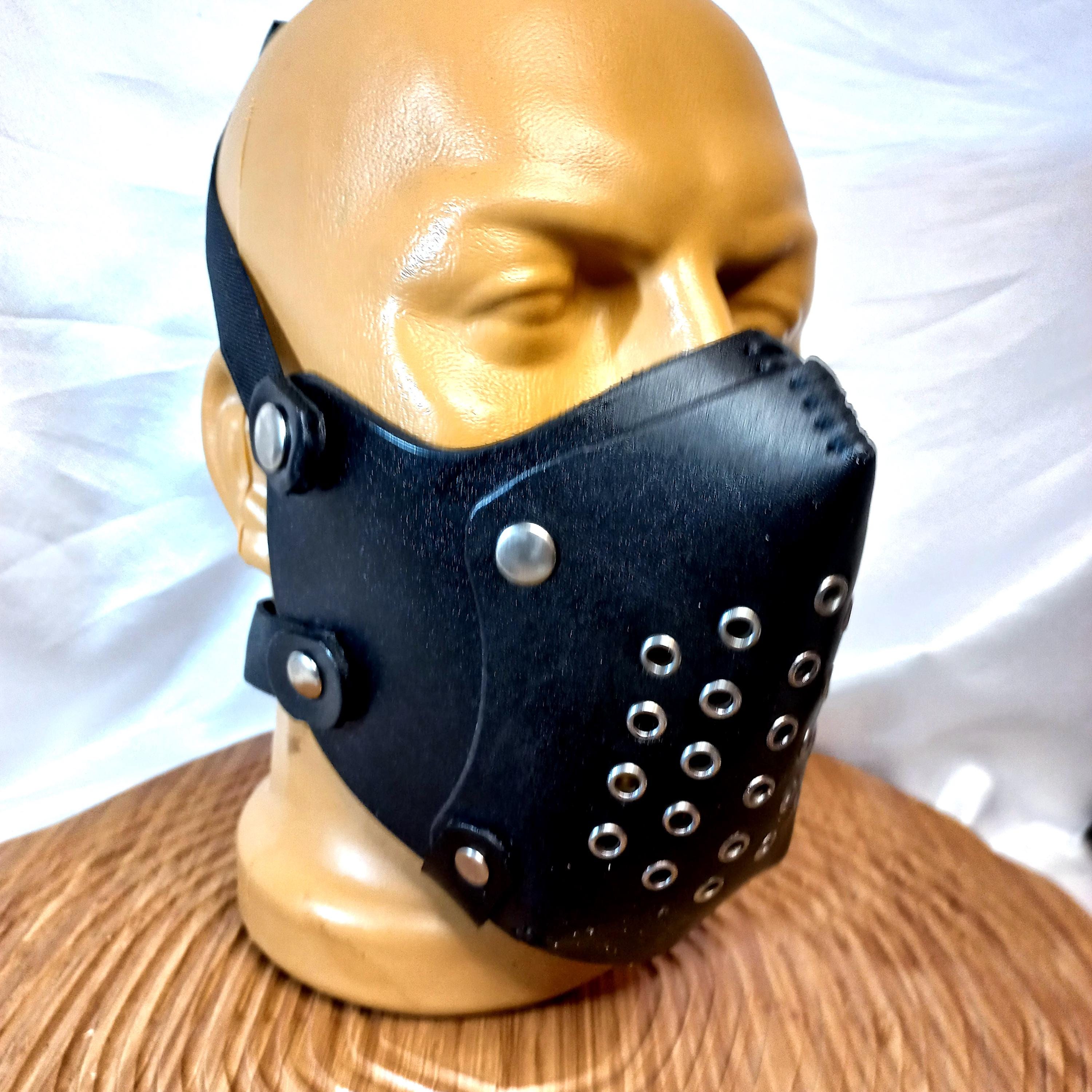 Black Motocycle Mask,real Leather Mask,retro Biker Mask,cafe Racer Face ...