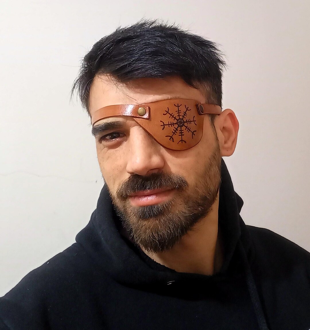 Leather Eye Patch, Eye Patch, Man Eye Patch, Woman Eye Patch, Brown Eye ...