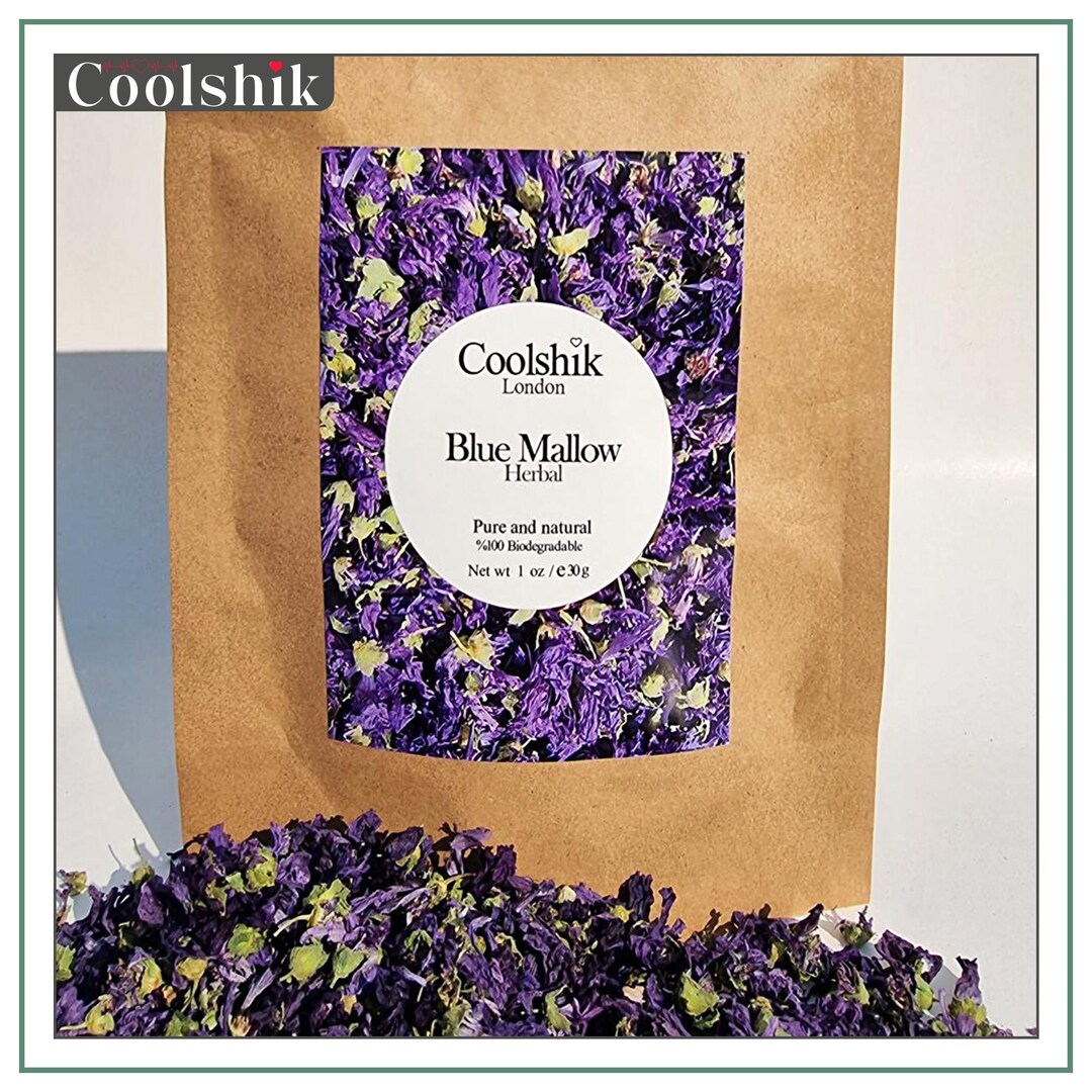 Dried Blue Mallow Flowers | Natural Tea Colorant | Herb | Biodegradable ...
