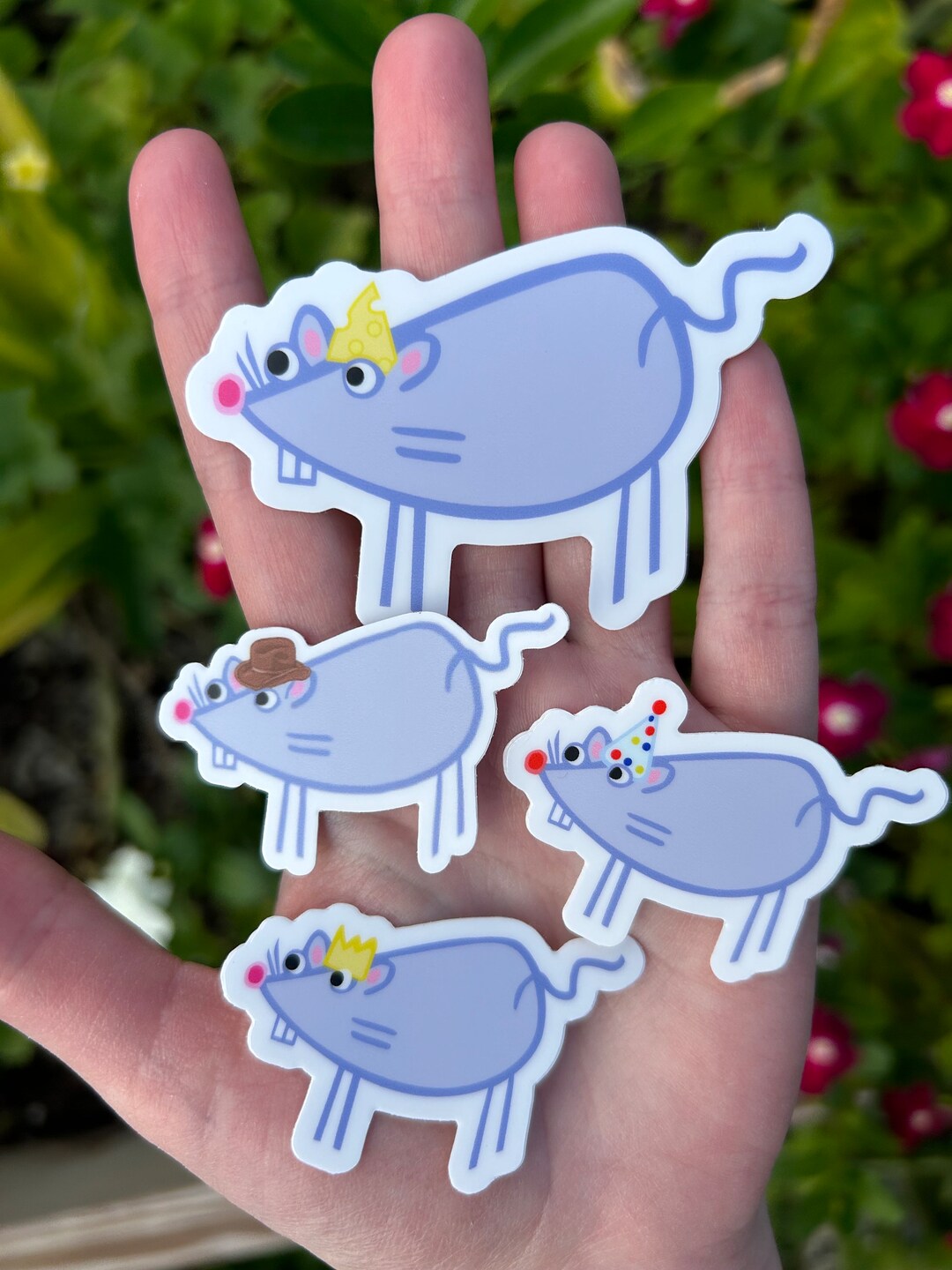 Funky Rat Sticker Collection Set of 4 / Mini Rats / King Rat / Cheese ...
