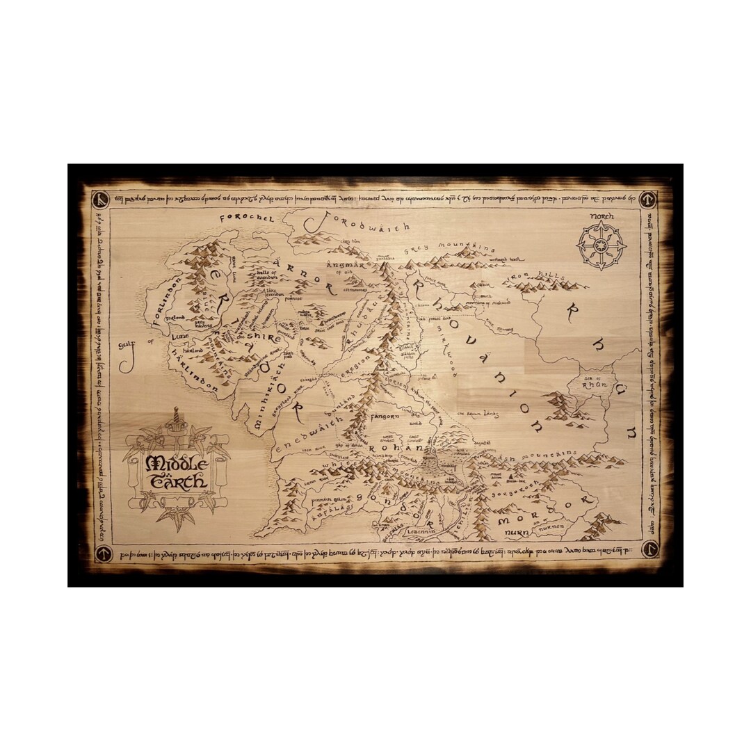 Lotr Map Rolled Poster, Lotr Gift, Lotr Art, Gift for Him, Gift for Her ...