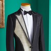 Black Embroidered Tuxedo | Custom Photo Collage Lining Available | Made ...