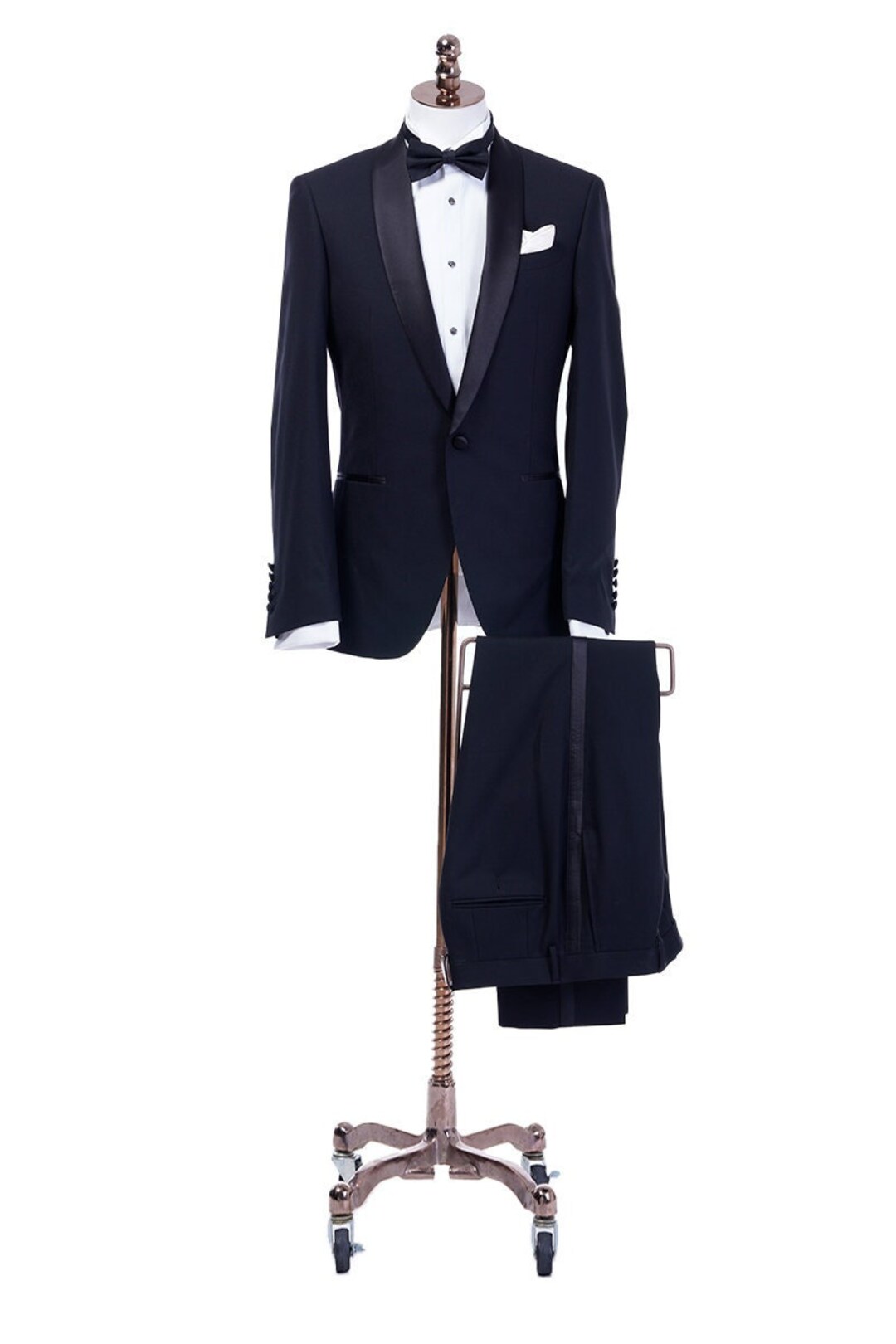Midnight Blue Navy Tuxedo | Custom Photo Collage Lining Available ...