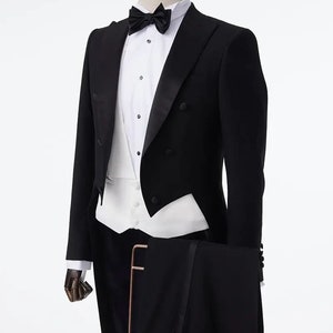 Black Tail Tuxedo | Custom Photo Collage Lining Available | Made to ...