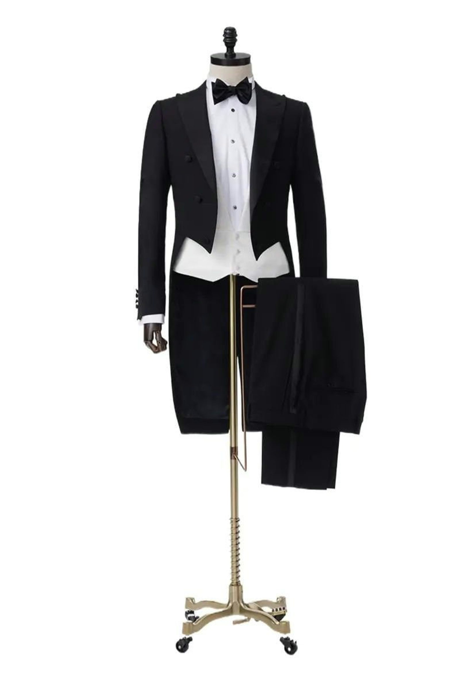 Black Tail Tuxedo | Custom Photo Collage Lining Available | Made to ...