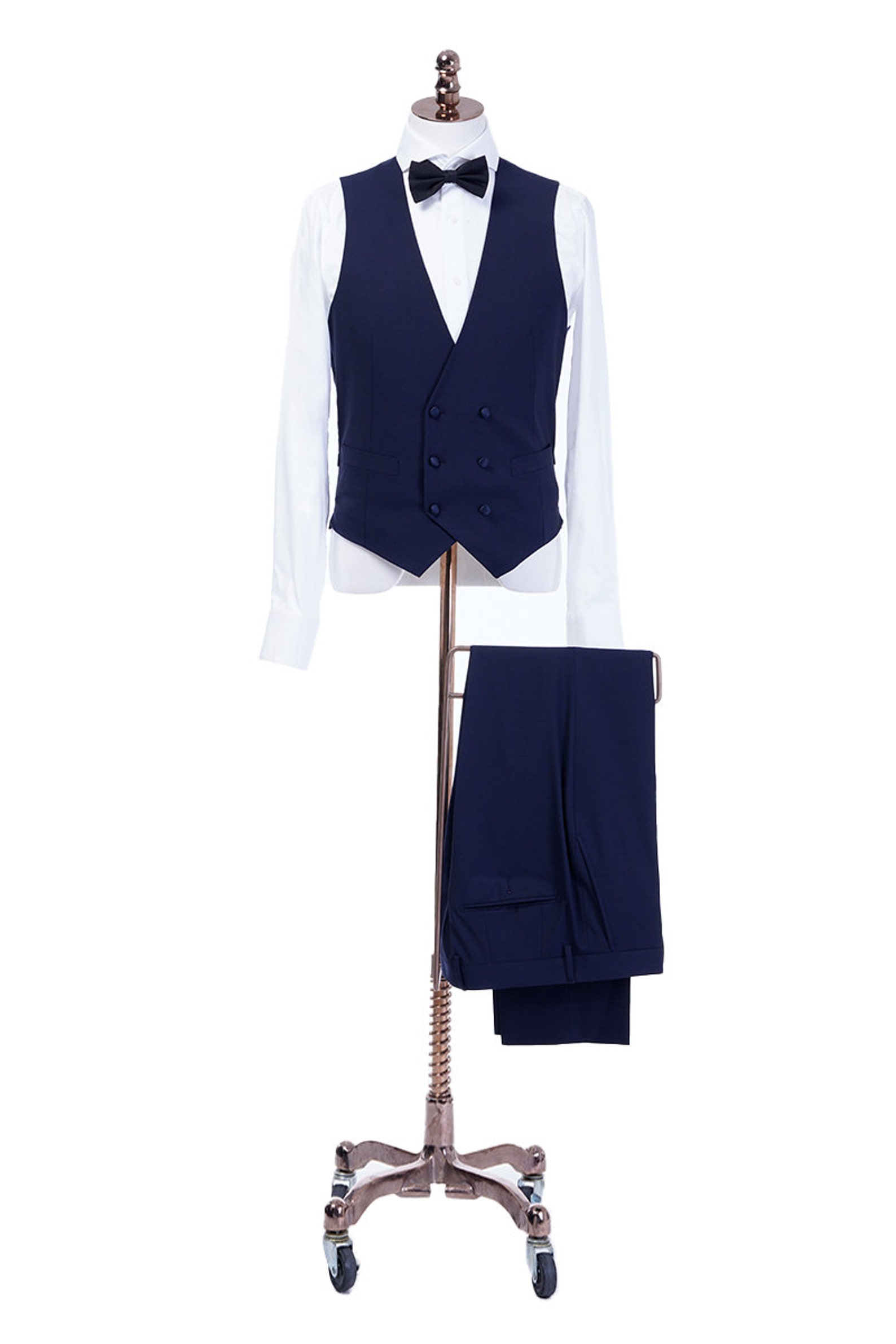 Navy Tuxedo | Custom Photo Collage Lining Available | Made to Order ...