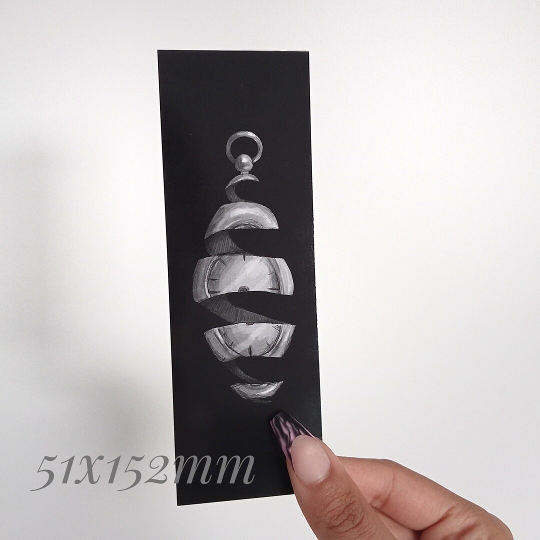 Time Unravelling - Gothic, Dark Academia Bookmark for Book Lovers - Etsy UK