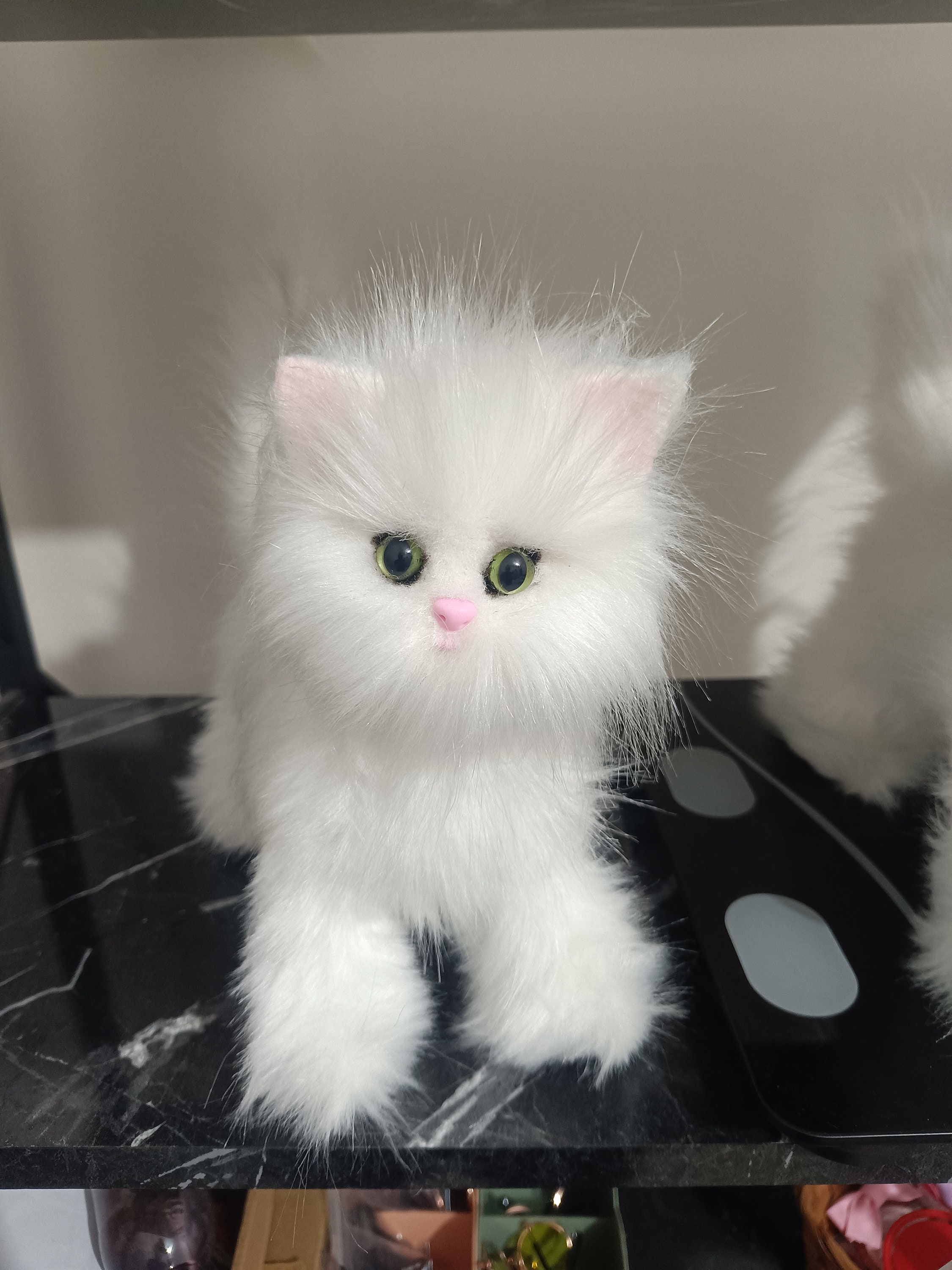 Lifelike Cat Realistic Cat Plush Cat Cat With Glasses Cute Kitten Life ...