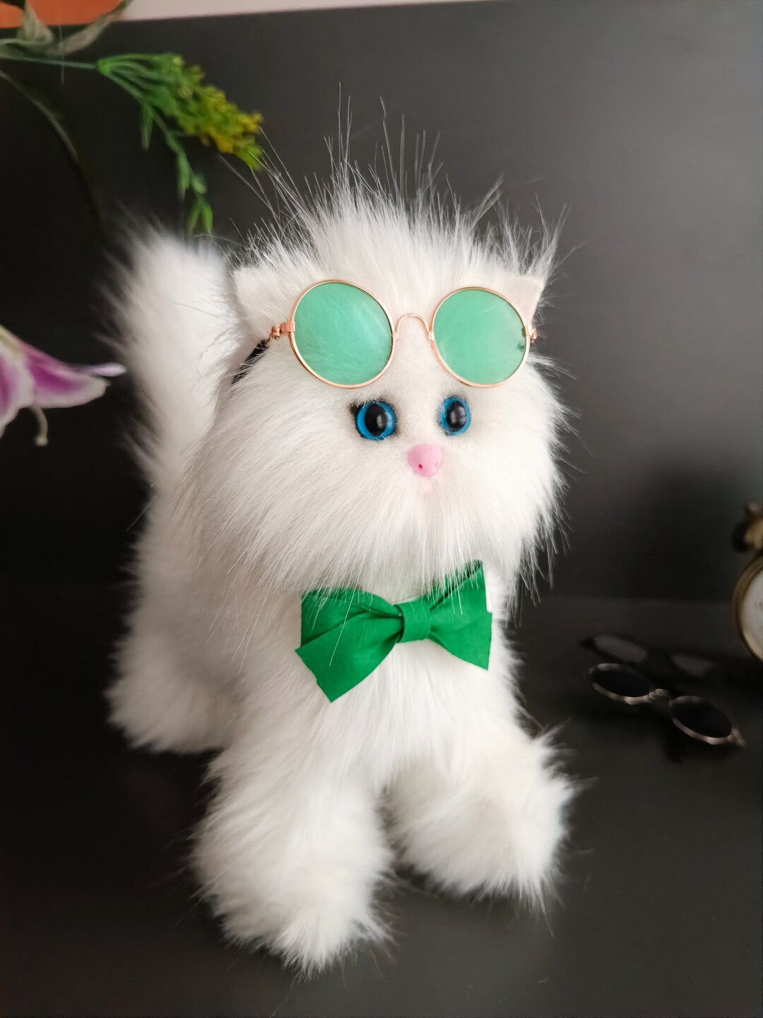 Handmade Plush Cute Cat | Realistic Stuffed Animal | Plush Toy | Animal ...
