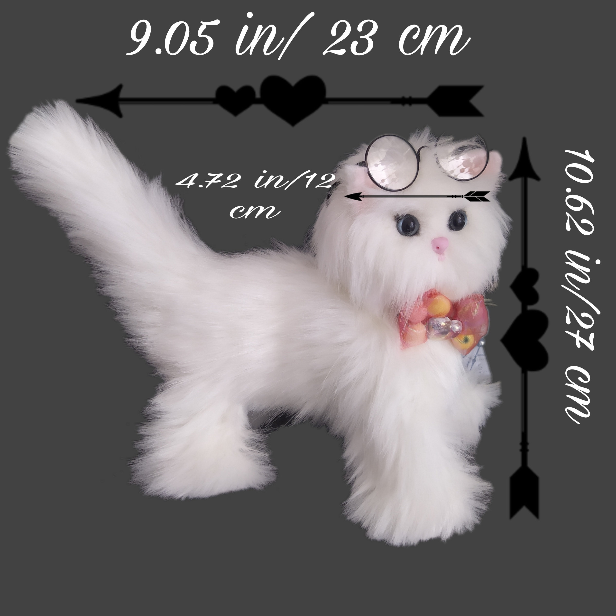 Handmade Plush Cute Cat Realistic Stuffed Animal Plush Toy - Etsy