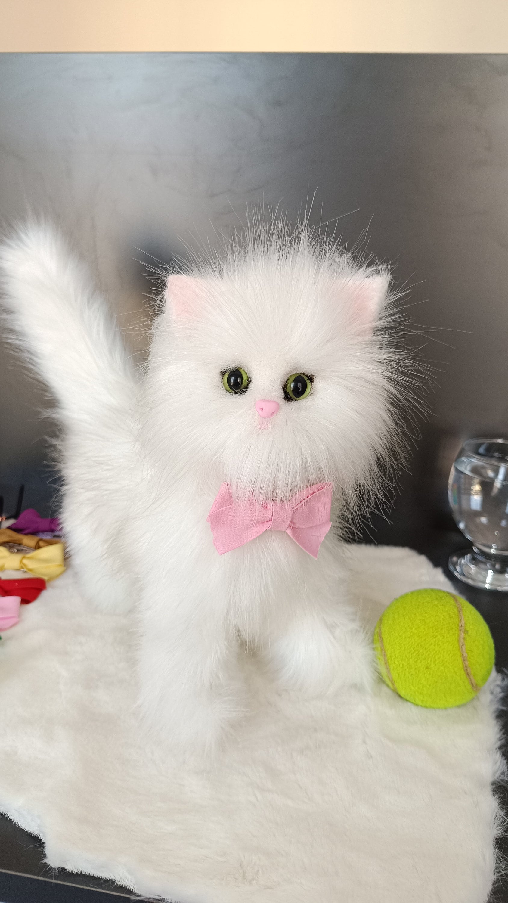 Lifelike Cat Realistic Cat Plush Cat Cat With Glasses Cute Kitten Life ...