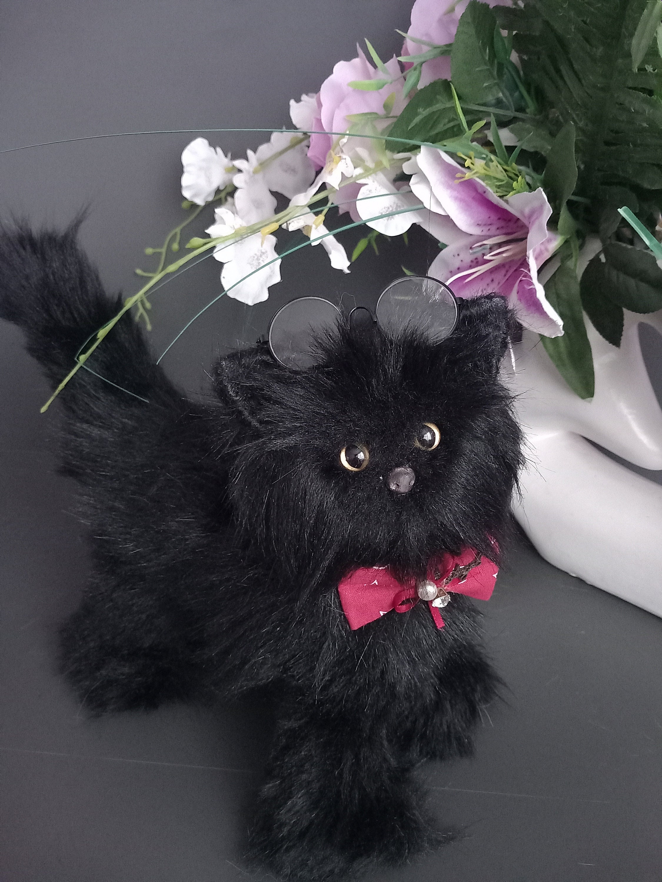 Handmade Plush Cute Cat | Realistic Stuffed Animal | Plush Toy | Animal ...