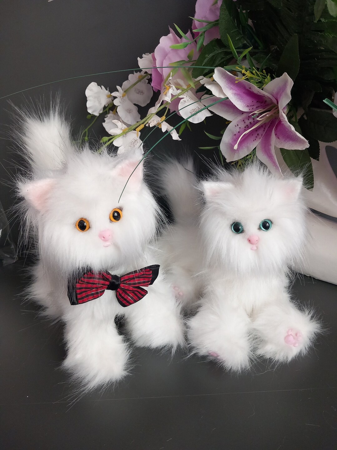Handmade Plush Cute Cat Realistic Stuffed Animal Plush Toy - Etsy
