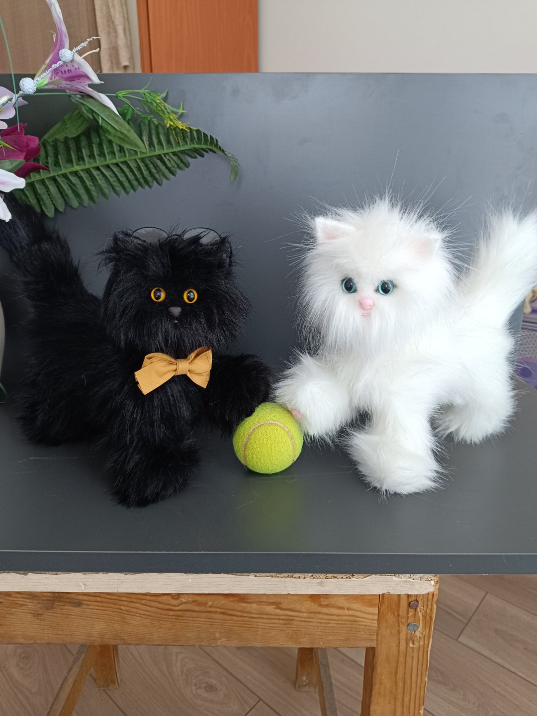 Handmade Plush Cute Cat | Realistic Stuffed Animal | Plush Toy | Animal ...