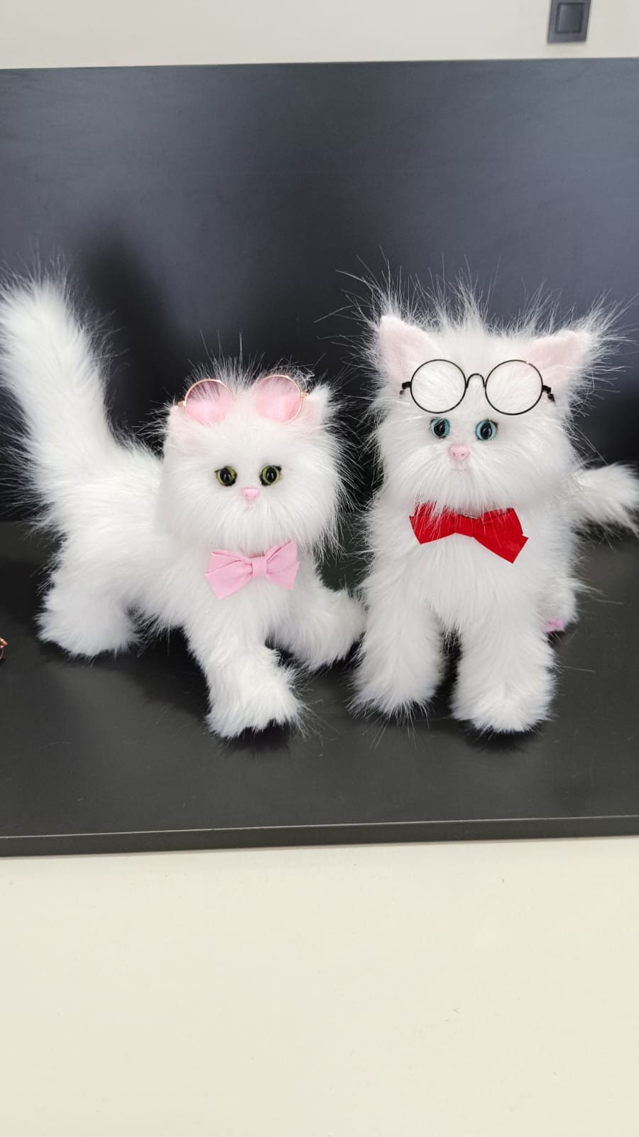 Lifelike Cat Realistic Cat Plush Cat Cat With Glasses Cute Kitten Life ...