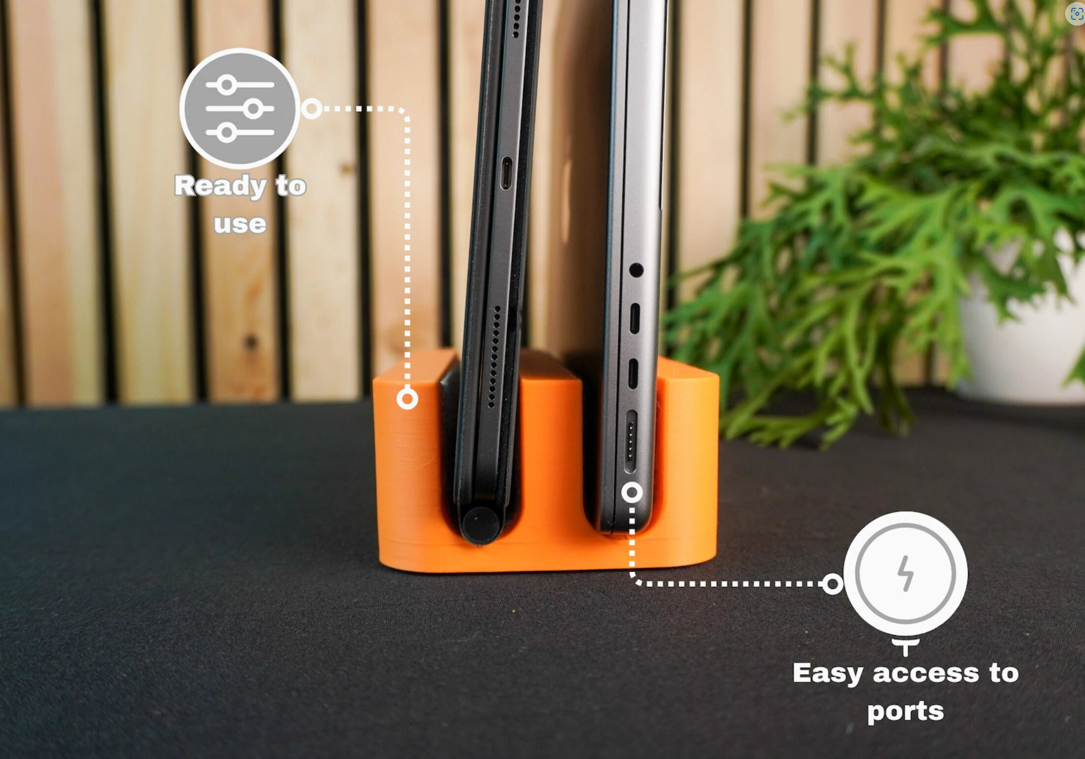 MacBook Vertical Stand, MacBook Dock, Desk Setup, 3D Printed Laptop ...