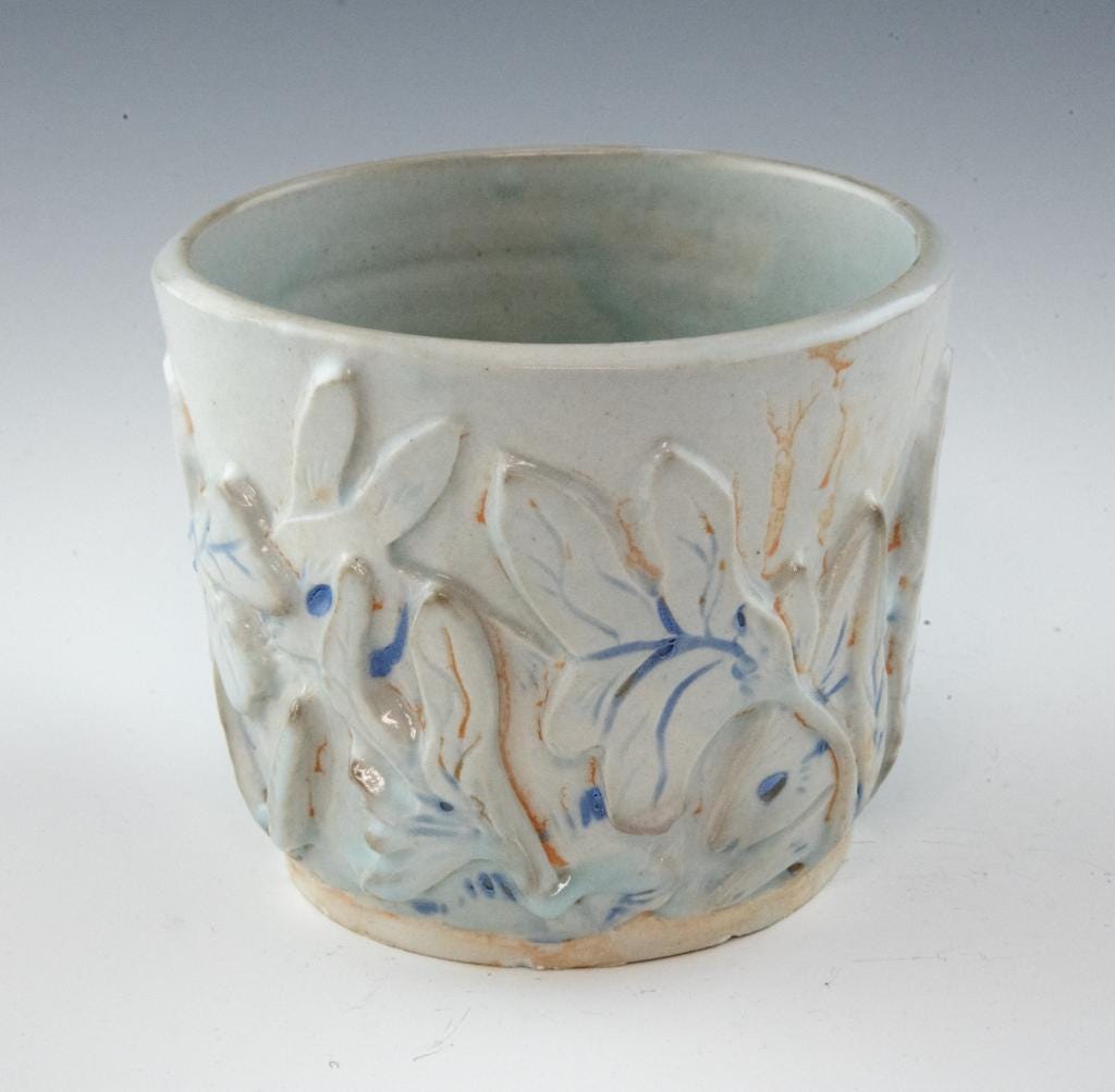 Rabbits and Irises Vase - Etsy