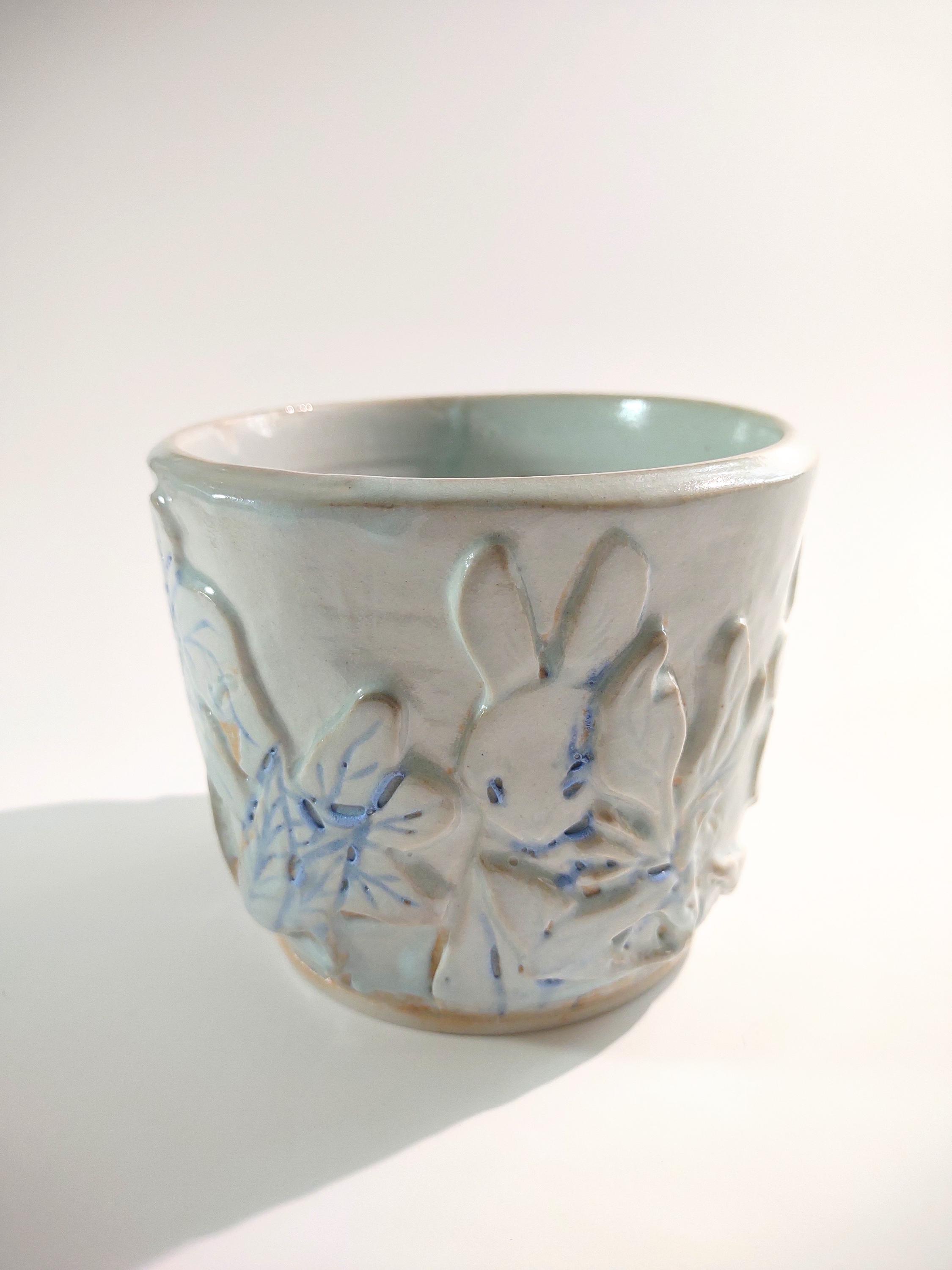 Rabbits and Irises Vase - Etsy