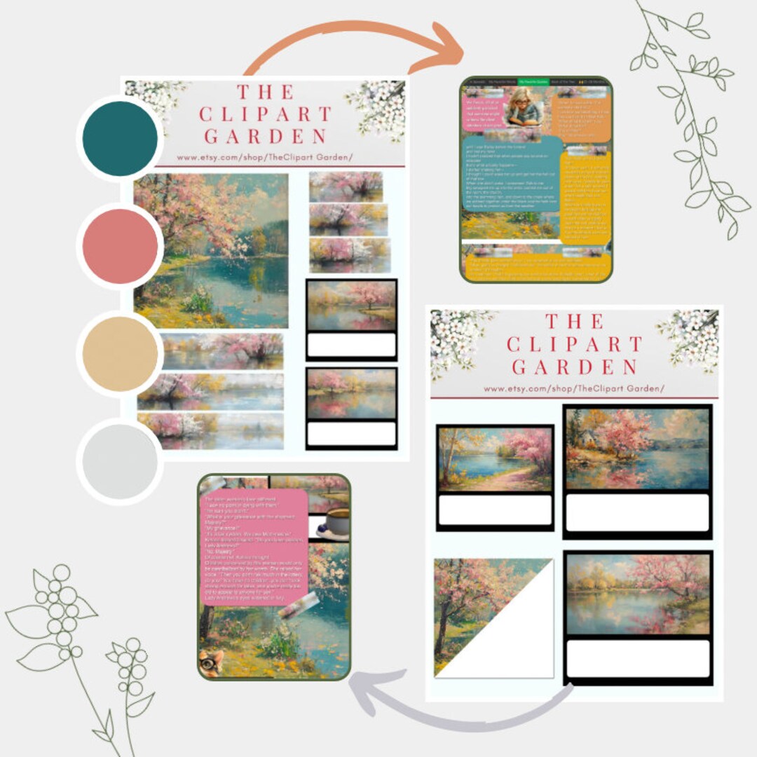 Goodnotes Stickers Watercolor Landscape Digital Planner Sticker Pack ...