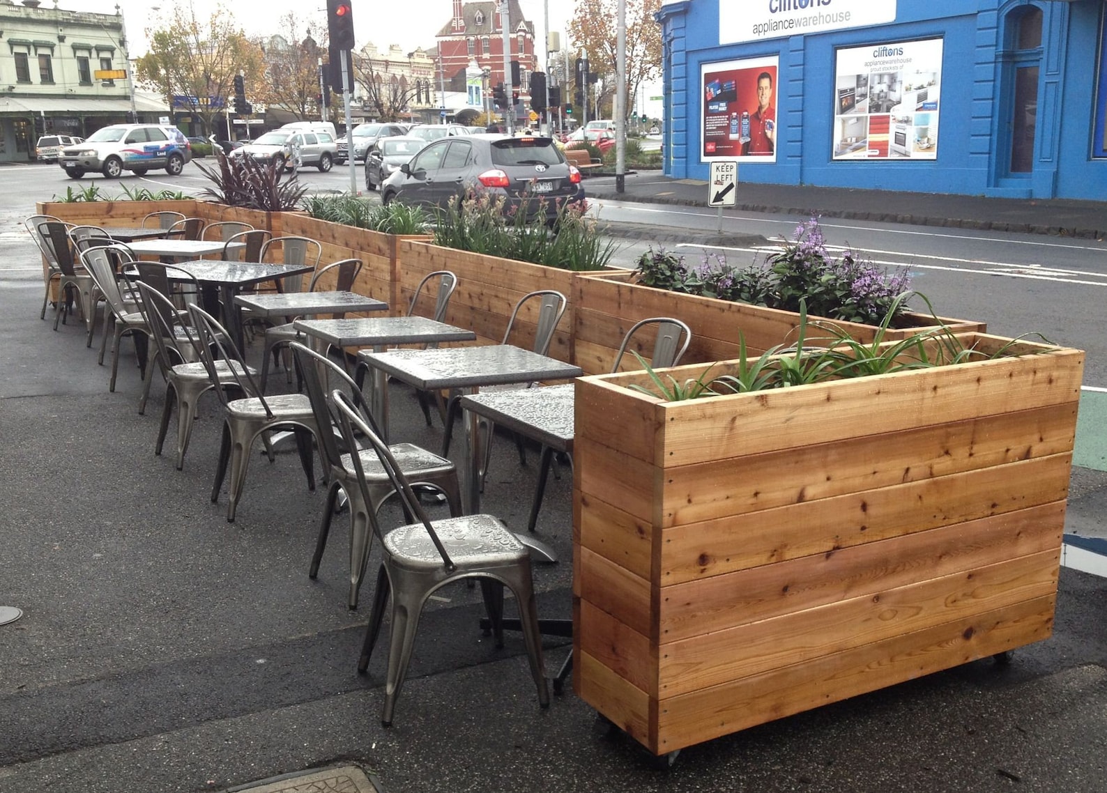 Handmade Custom Wooden Garden Planter Trough - Cafe Barriers - Etsy