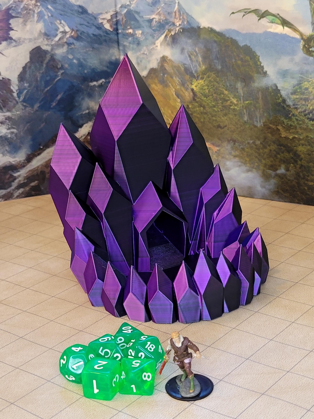 Crystal Shard 6" Dice Tower for D&D / Pathfinder / TTRPG - by ...