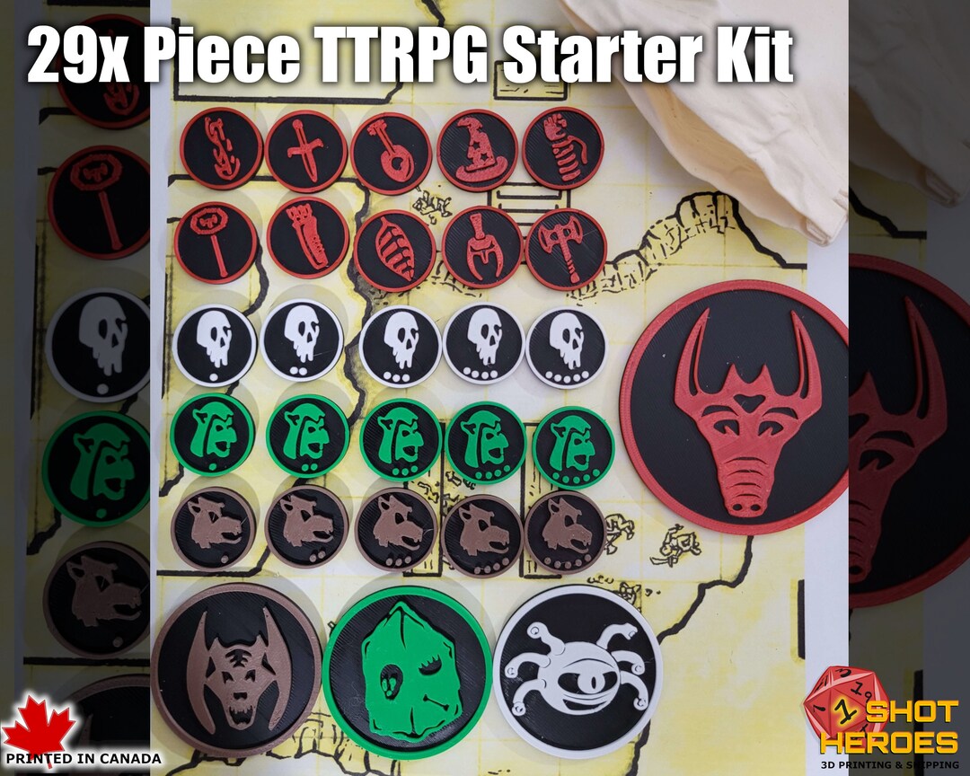 29x Piece Dungeon Master Starter Kit / Travel Pack (PC & NPC Tokens) - Etsy