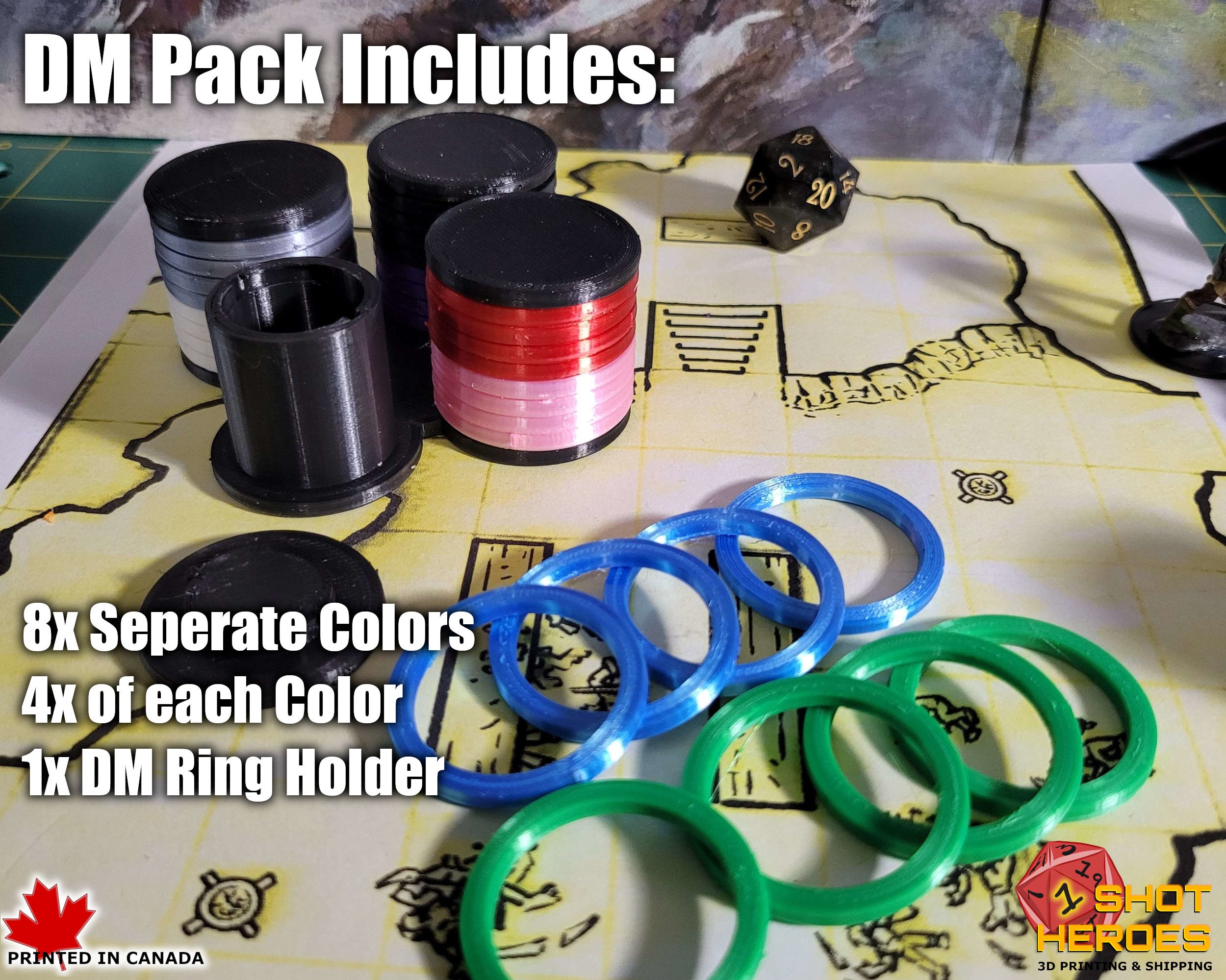 8x/32x Pc TTRPG Status Effect Markers With Ring Holders (for D&d ...
