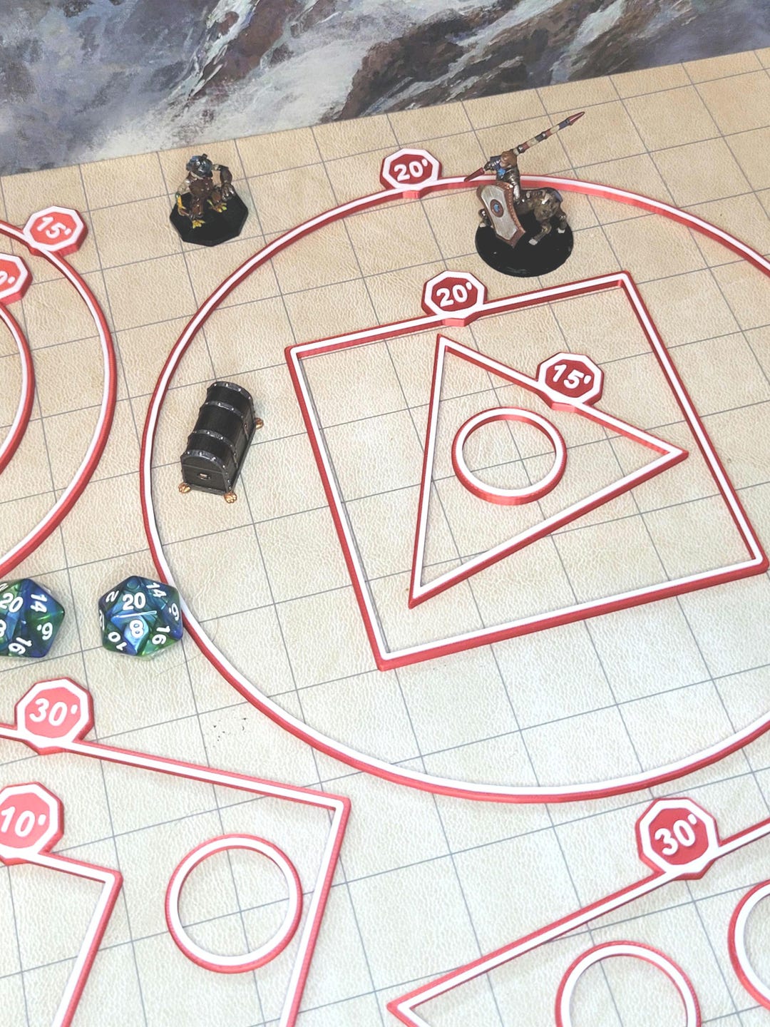 2x Color D&D Spell AOE Templates: 14pc TTRPG Area of Effect Markers - Etsy