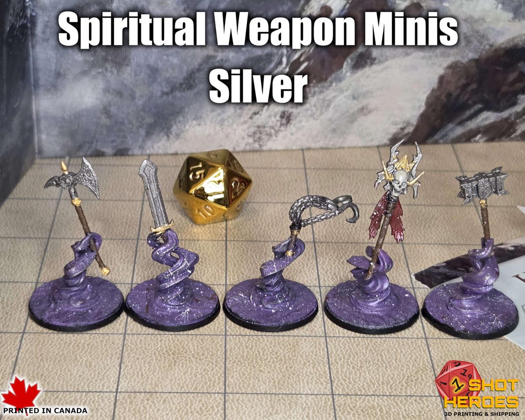 Various Spiritual Weapons for TTRPG (D&D / Pathfinder) Sword / Hammer ...