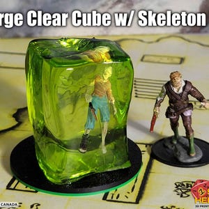 Gelatinous Cube Miniature for TTRPG (D&D / Pathfinder) - by 1shotheroes ...