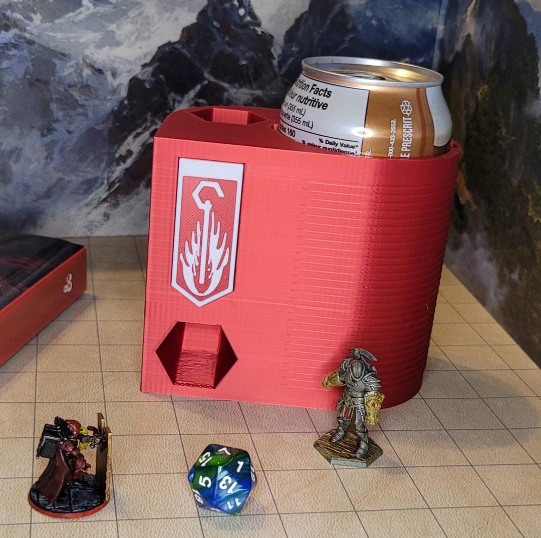 Two Color Dual Pop Can Dice Tower / Holder / Storage W/ Lid - by ...