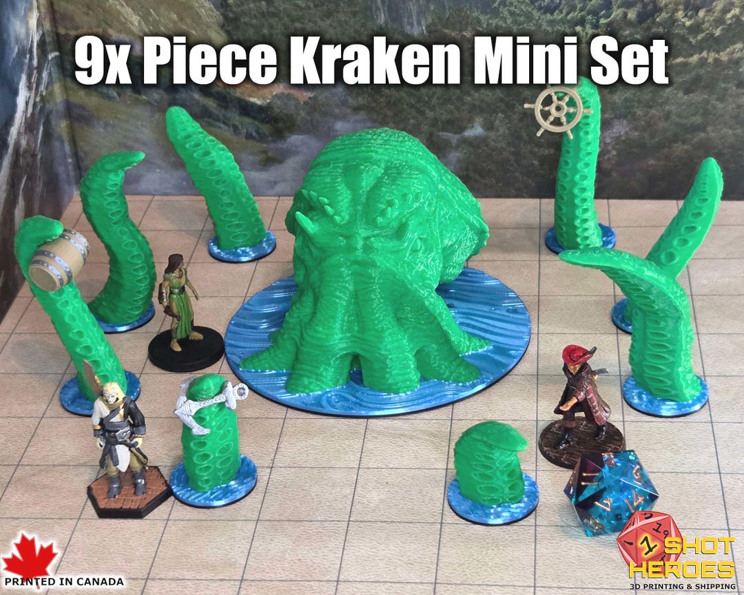 3D Printed Kraken Miniature: D&D, TTRPG Boss Battle - Resin or Filament ...