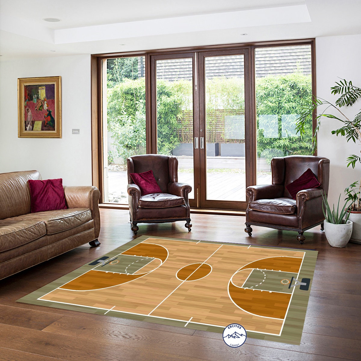 Basketball Rug Basketball Court Rug Art Rug Style Rug - Etsy