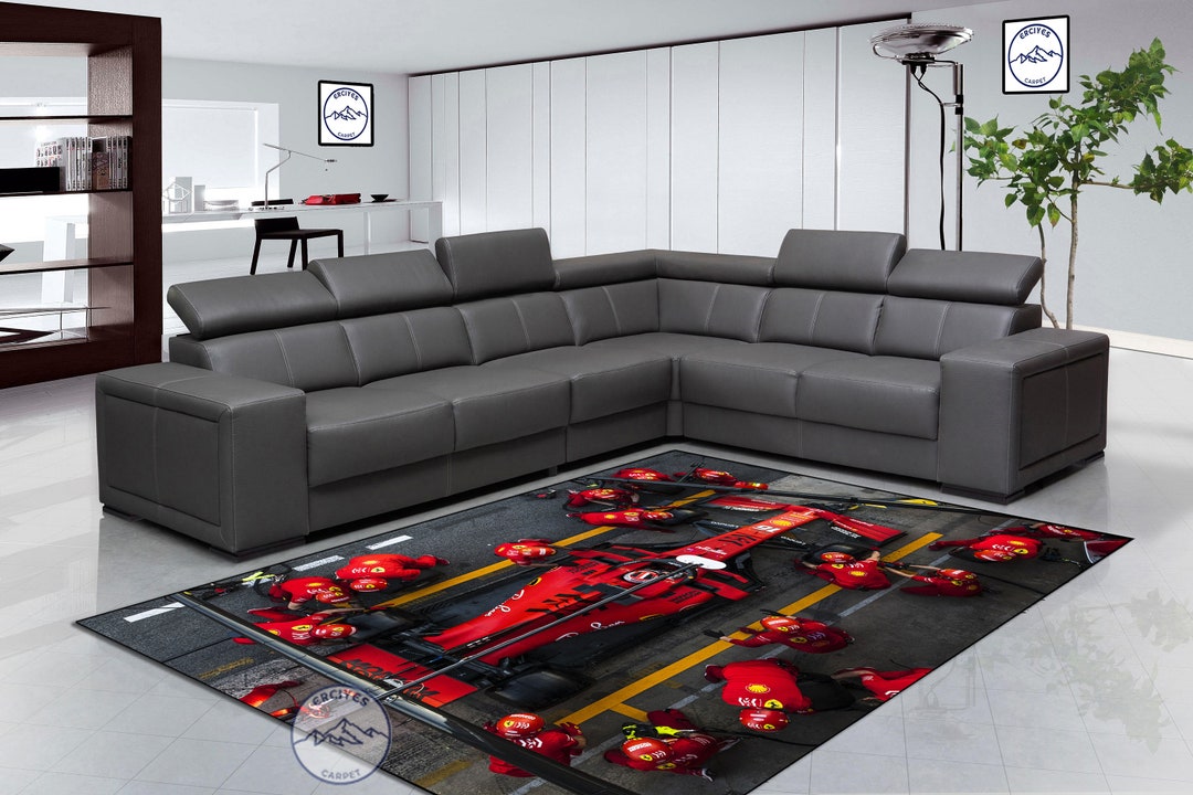 Race Car Rug, Bolide Rug, Race Car Maintenance Rug, Style Rug, Digital ...