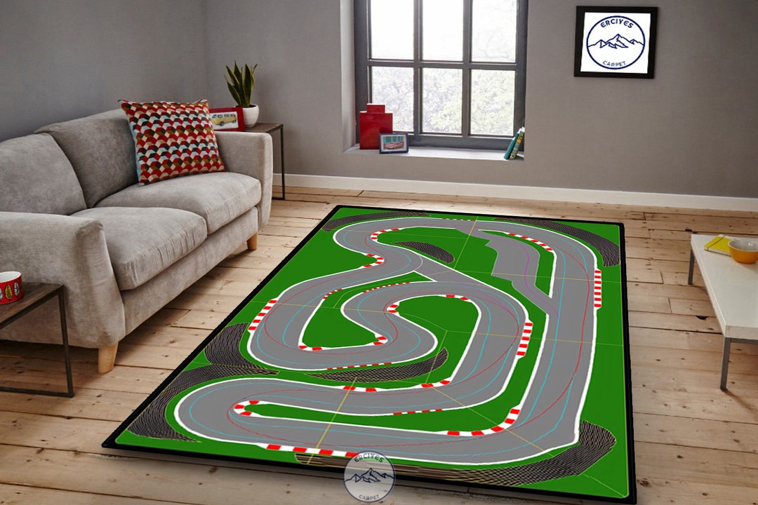 Race Track Rug: F1 Car Game Mat, Kids Room Decor - Etsy UK