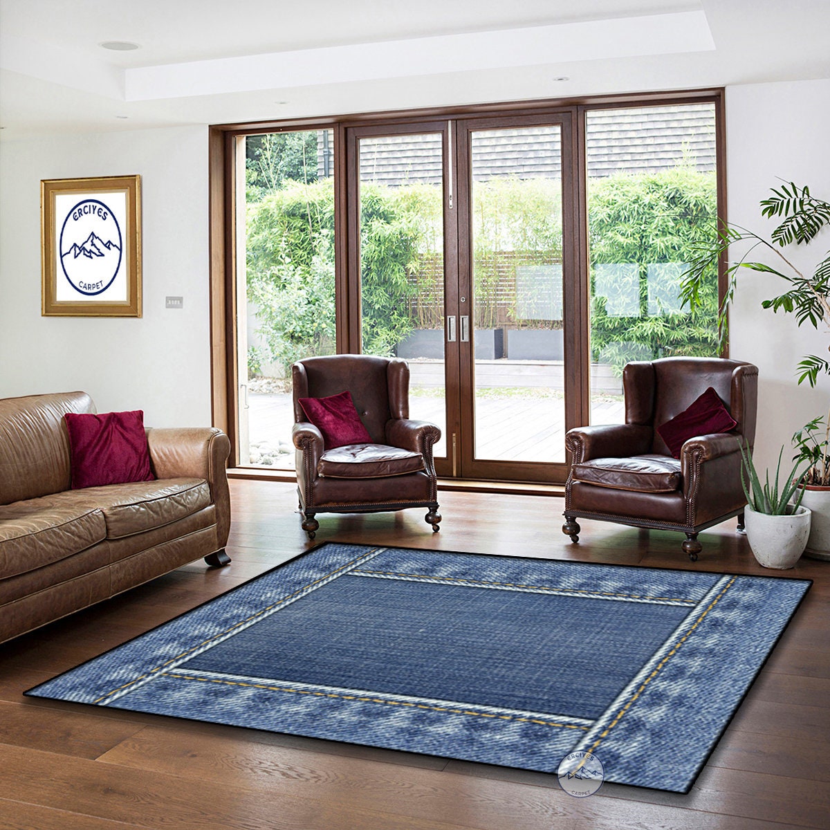 Blue Jean, Geometric Rug, Denim Rug, Jean Decor, Blue Rug, Fantastic ...