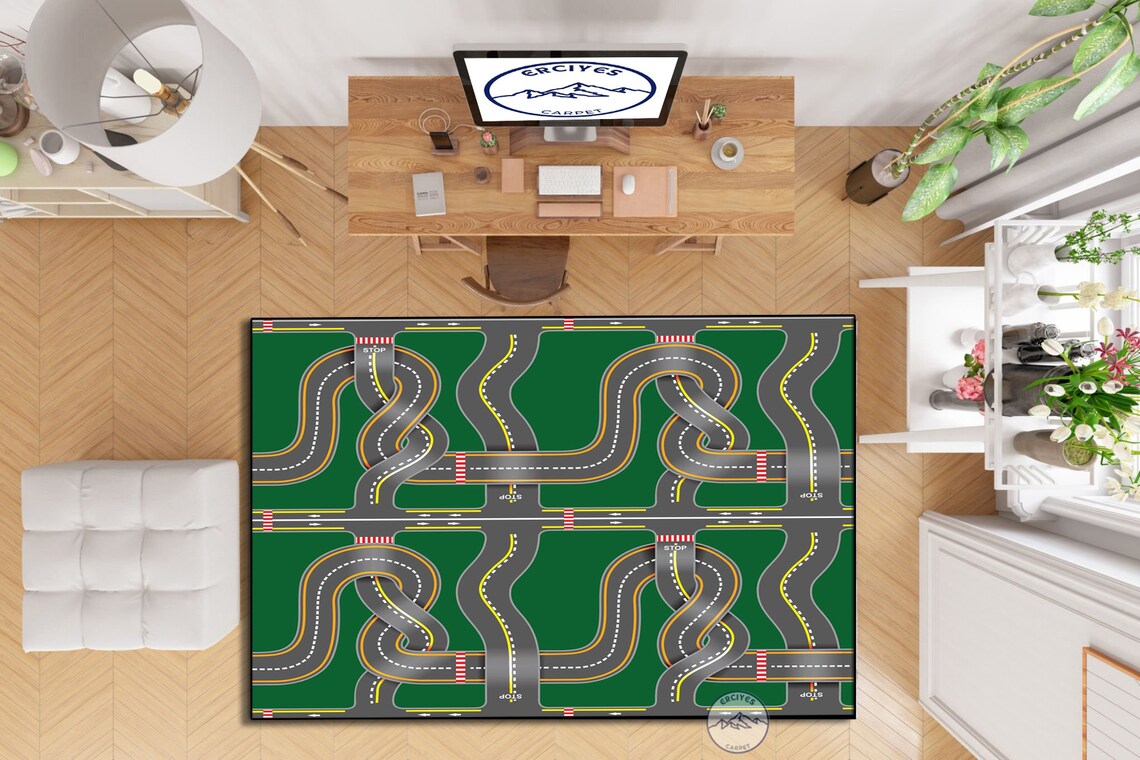Race Rug, Race Track Rug, Speedway Rug, Racecourse Rug, Go Kart Rug, Go ...