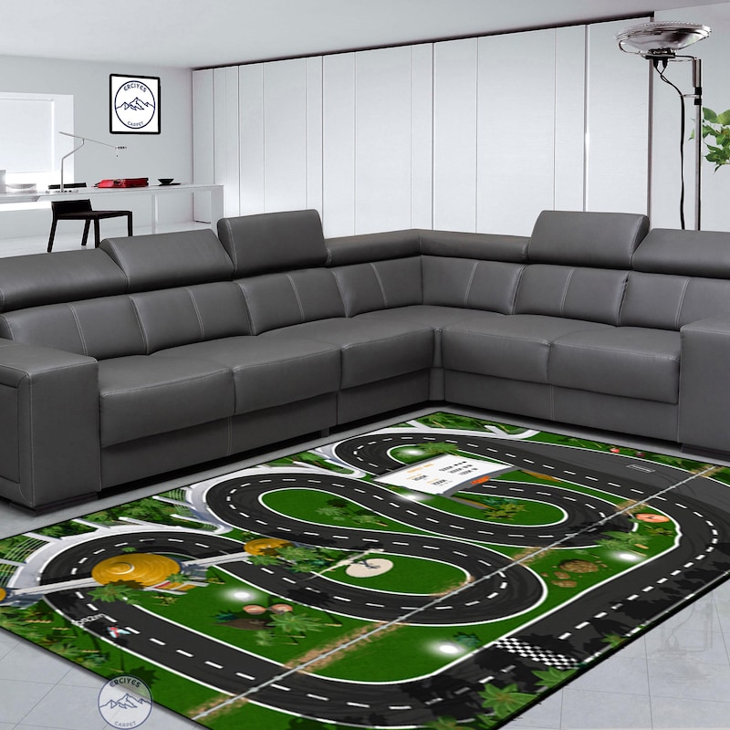Race Track Rug - Etsy