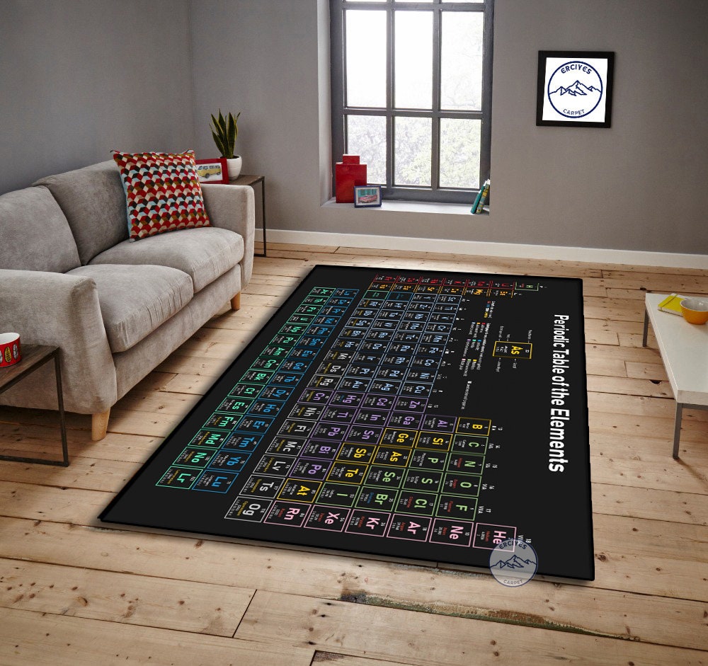 Periodic Table Rug, Chemical Rug, Educational Rug, Science Rug, Room ...