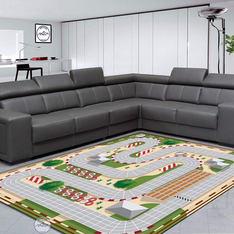 Crochet Race Track Rug - Etsy