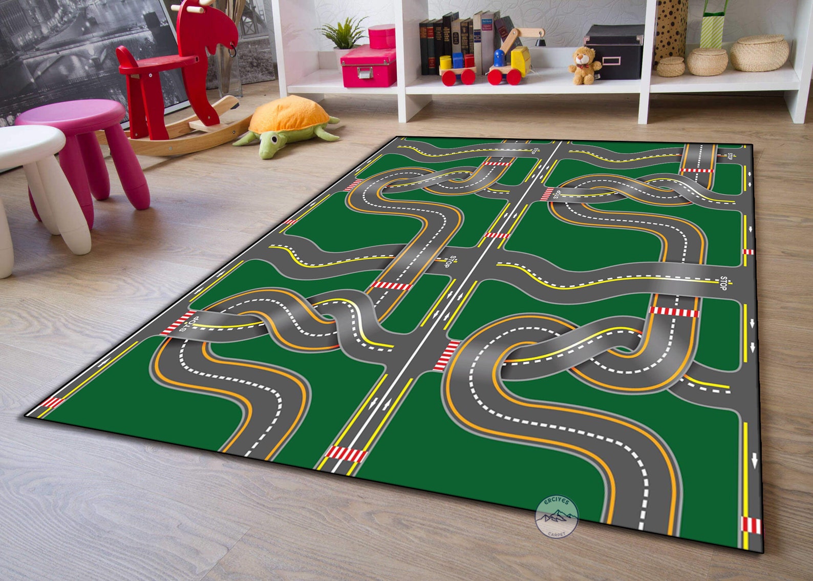 Race Rug, Race Track Rug, Speedway Rug, Racecourse Rug, Go Kart Rug, Go ...
