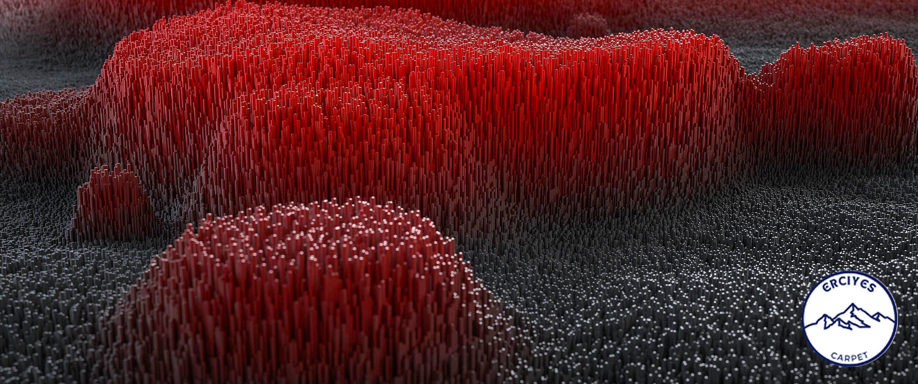 3D Rug, Effect Rug, Red Rug, Dark Red Rug, Red Black Rug, Abstact Rug ...