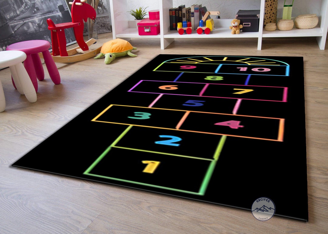 Hop Scotch Rug, Hopscotch Rug, Game Rug, Game Board Rug, Style Rug ...