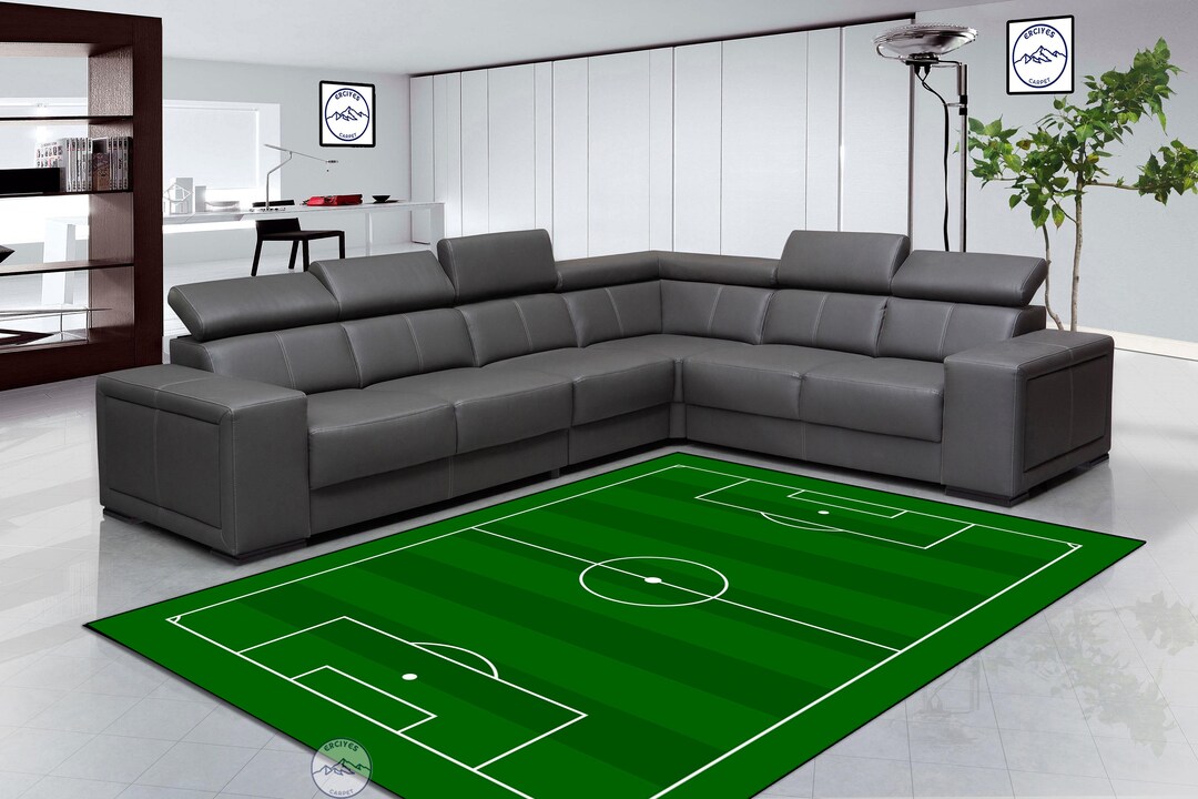 Soccer Field Rug: Modern Sport Rug, Non-slip Cotton - Etsy