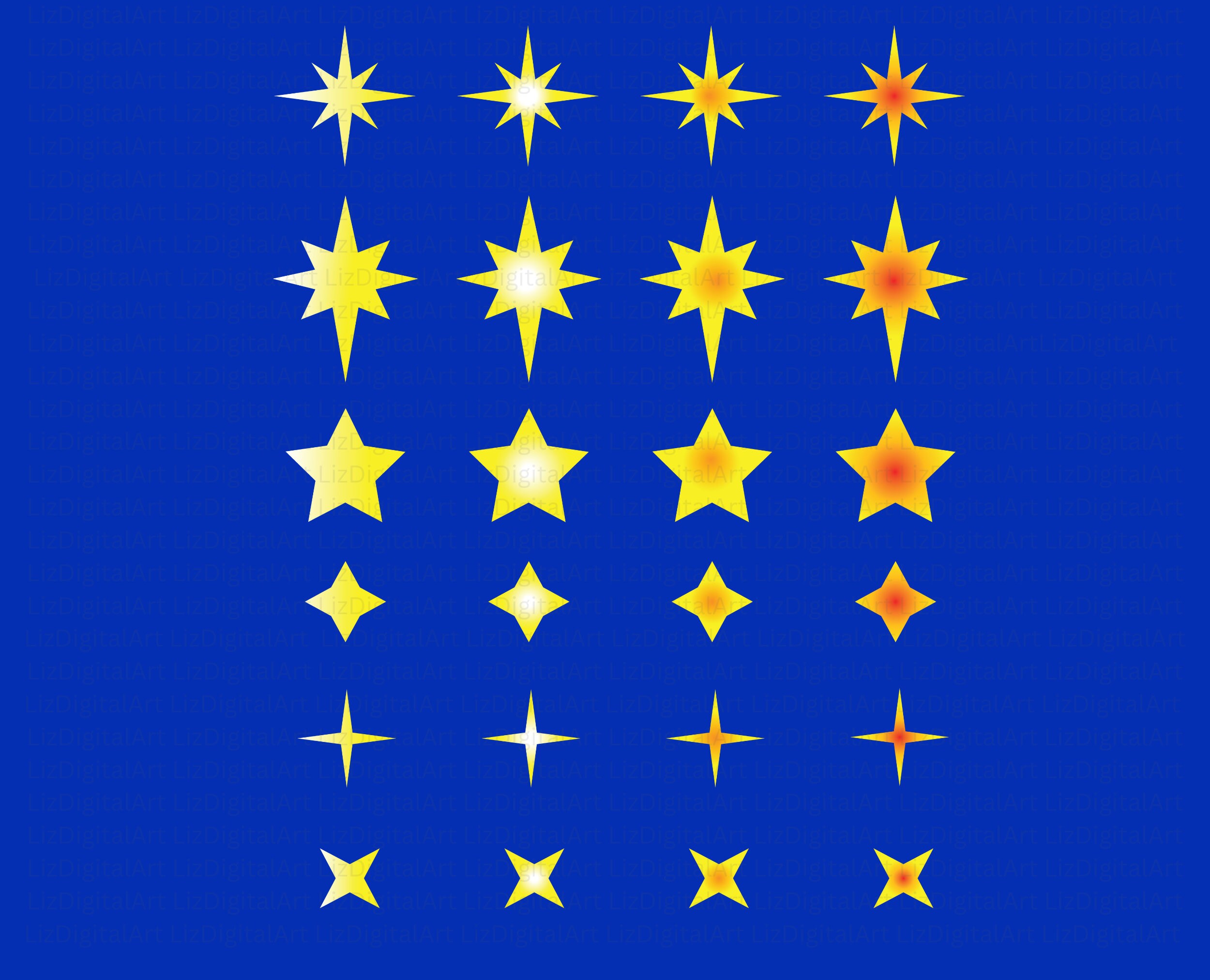 24 Pack Star SVG Bundle, Star of Bethlehem Svg, Nativity Star Svg, Star ...