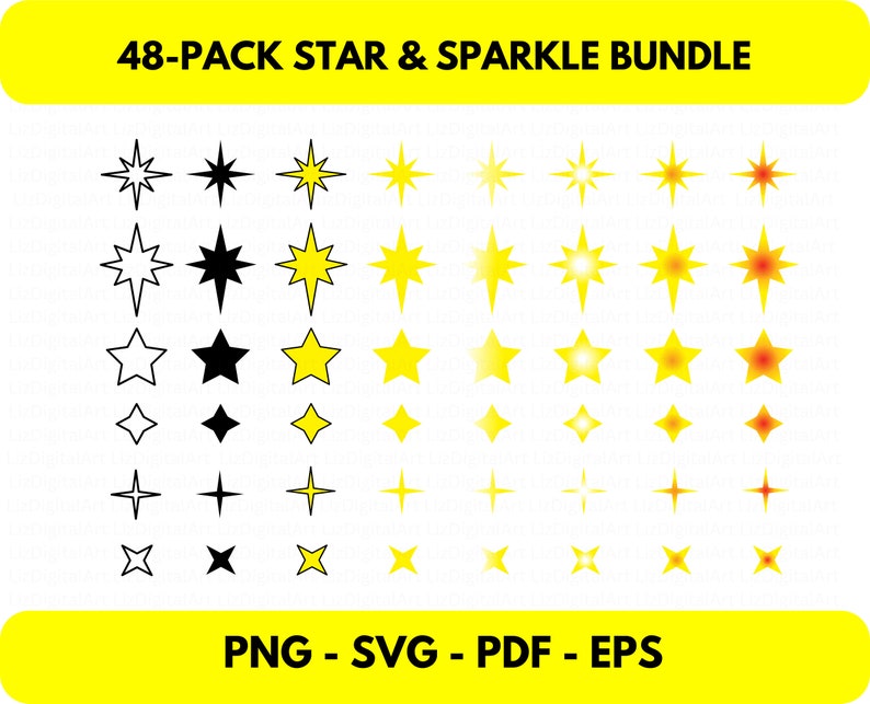 Star SVG Bundle, Star SVG, Sparkle SVG Bundle, Nativity Star, Star of ...