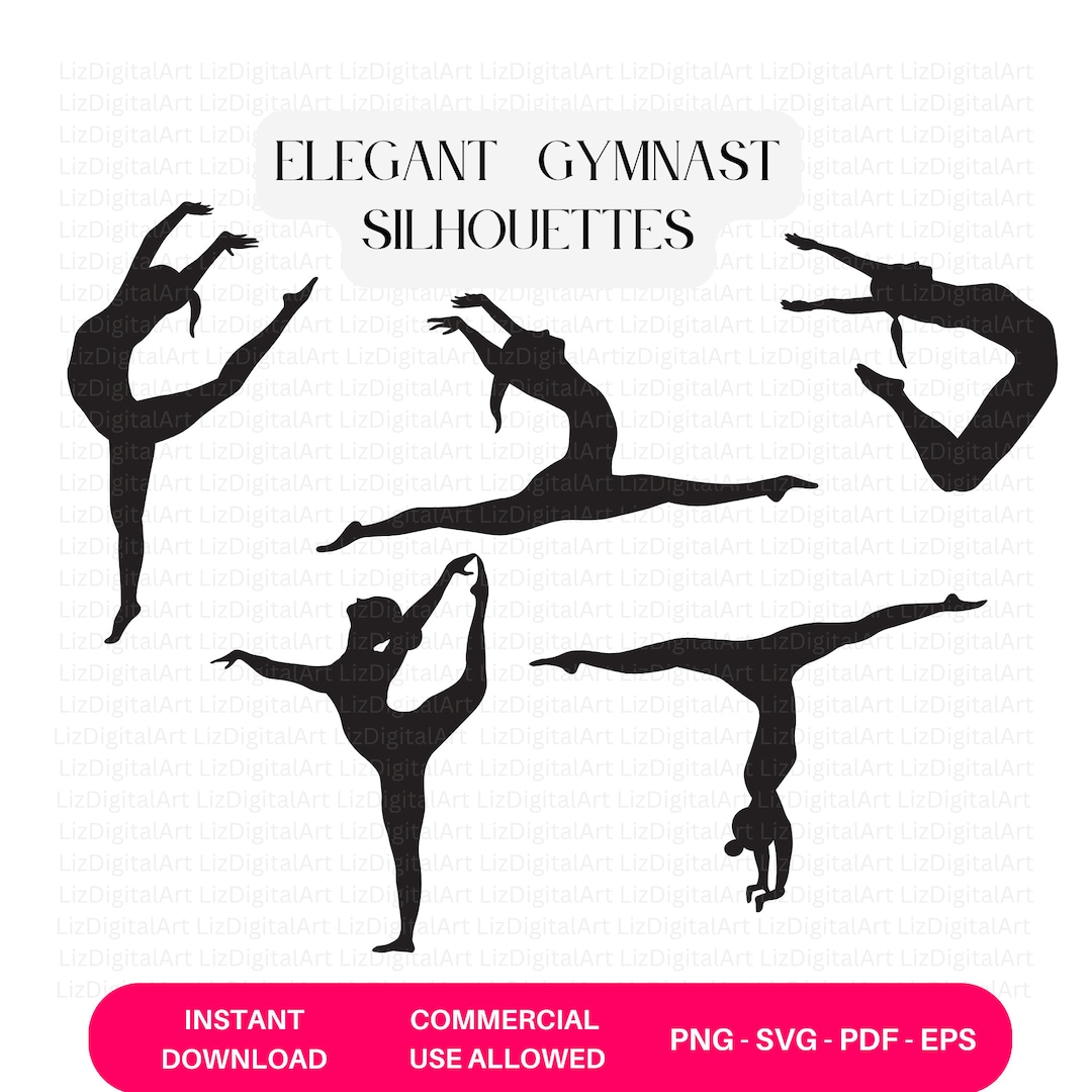 Gymnastics Svg, Gymnast Svg, Dance Svg, Ballerina Svg, Gymnastics Png ...