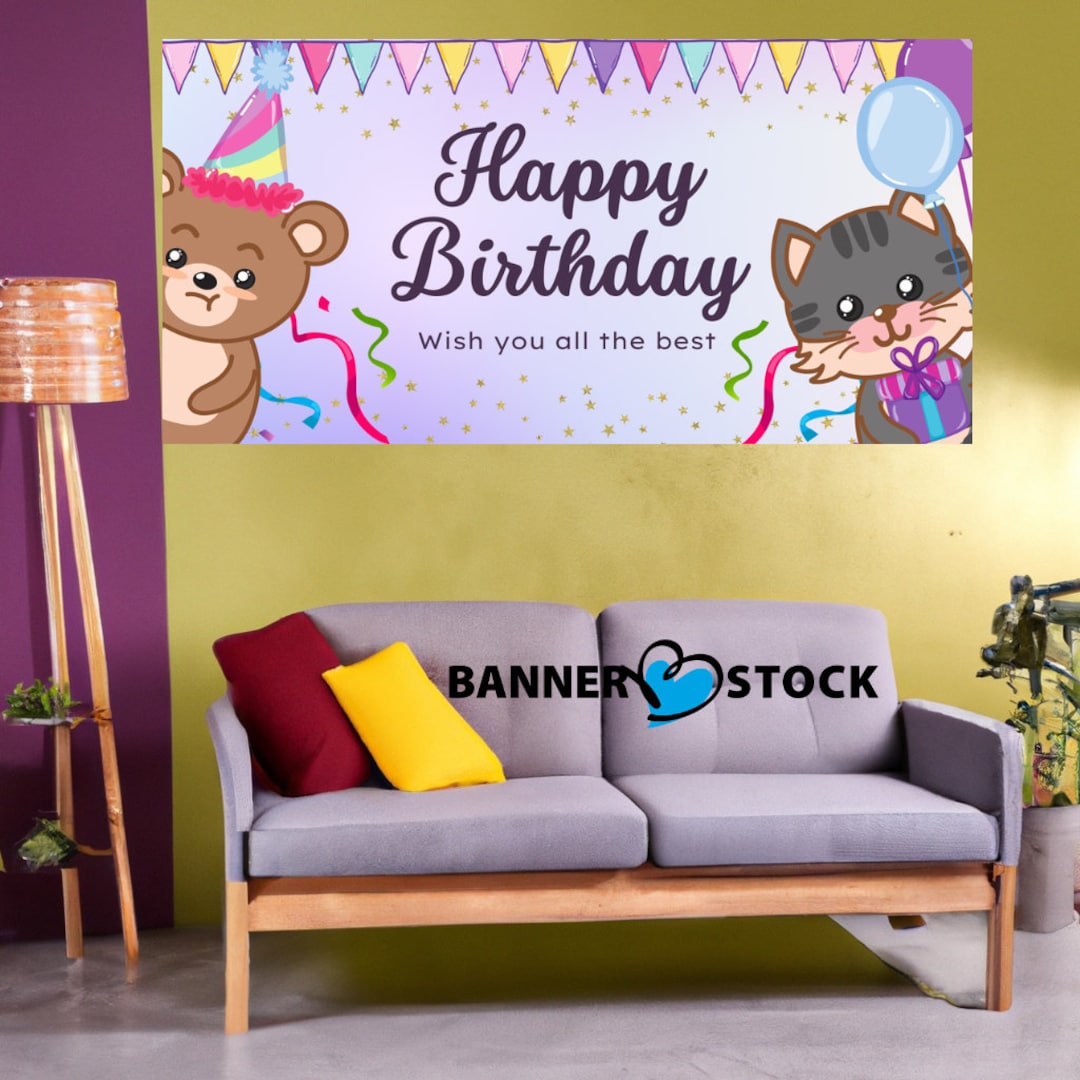 Happy Birthday Banner, Kids Birthday Banner, Custom Birthday Banner ...