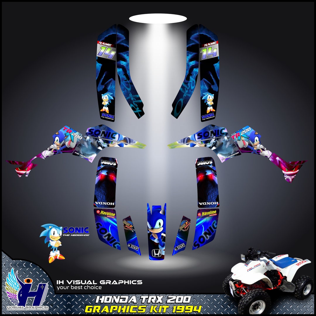 Honda TRX 200 Graphics Kit 1994 Atv Utv Decals Stickers Wrap - Etsy